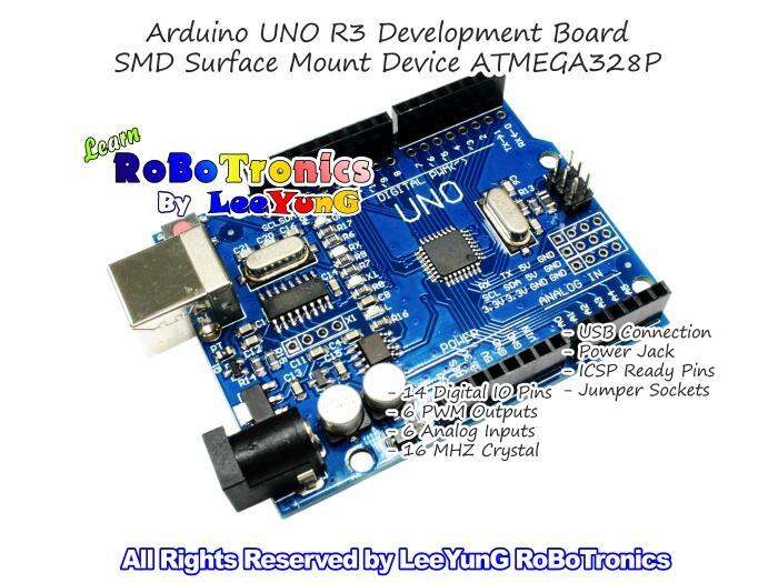 Arduino UNO R3 Compatible ATMEL DIP ATMEGA328P Development Board + USB ...