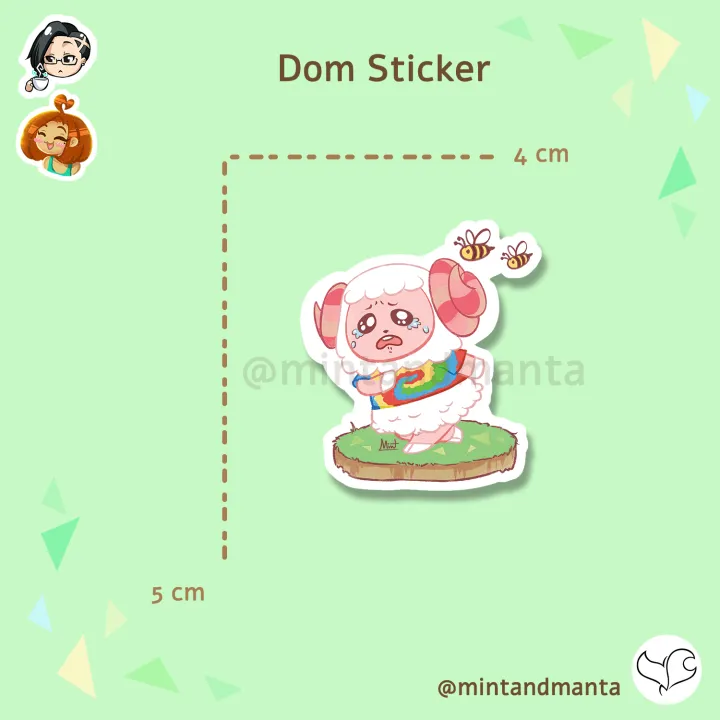 Dom - Animal Crossing Sticker | Journal Stickers | Laptop Stickers ...
