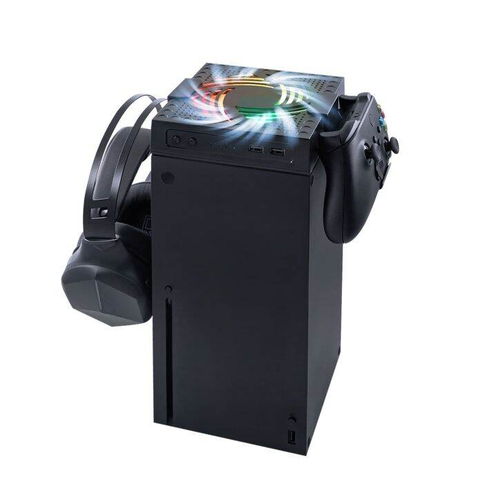 Aolion RGB Cooling Fan Gaming Console Cooler with Headset Hook for Xbox ...