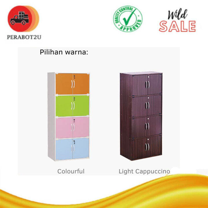 *HL Almari 8 Pintu / Almari Serbaguna dengan Kunci/ 8 Door Storage Box ...
