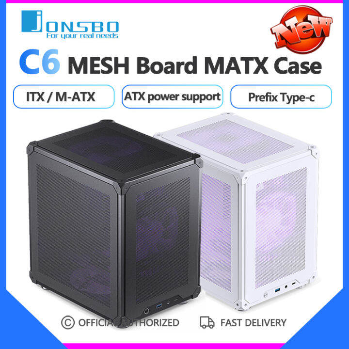 Jonsbo C6 Case MATX ITX MESH Boards Type-c ATX Power Supply 200-255mm ...