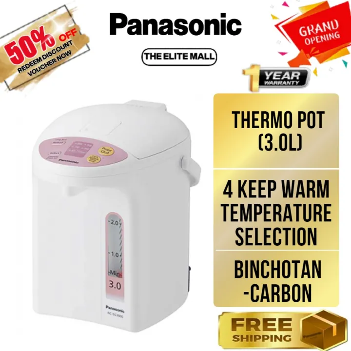 PANASONIC NC-EG3000 THERMO POT (3.0L) 6 HOURS NC-EG3000PSK | Lazada