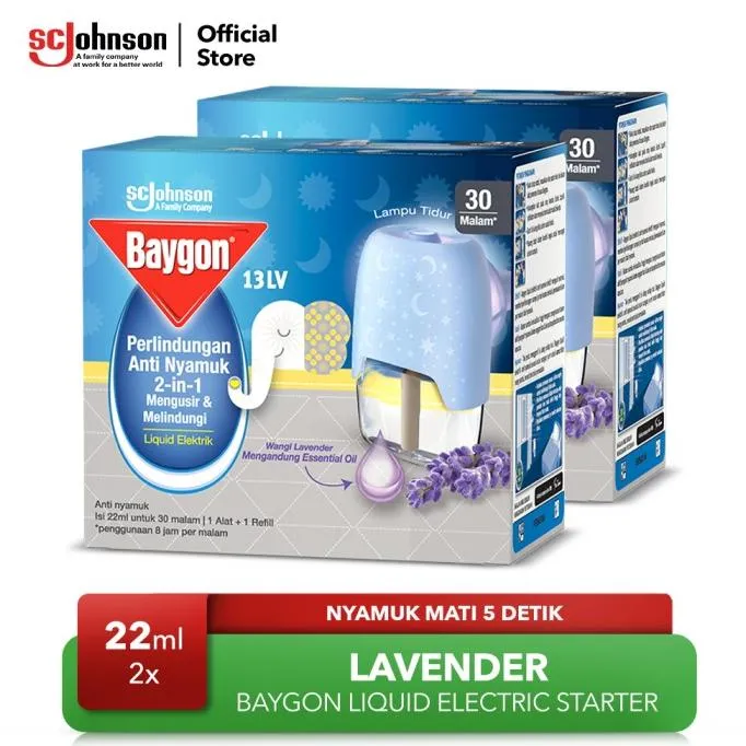 Baygon LE Economy pack Starter Reffil Lavender 22ml - Twinpack/INSEKTISIDA OBAT PERTANIAN ...