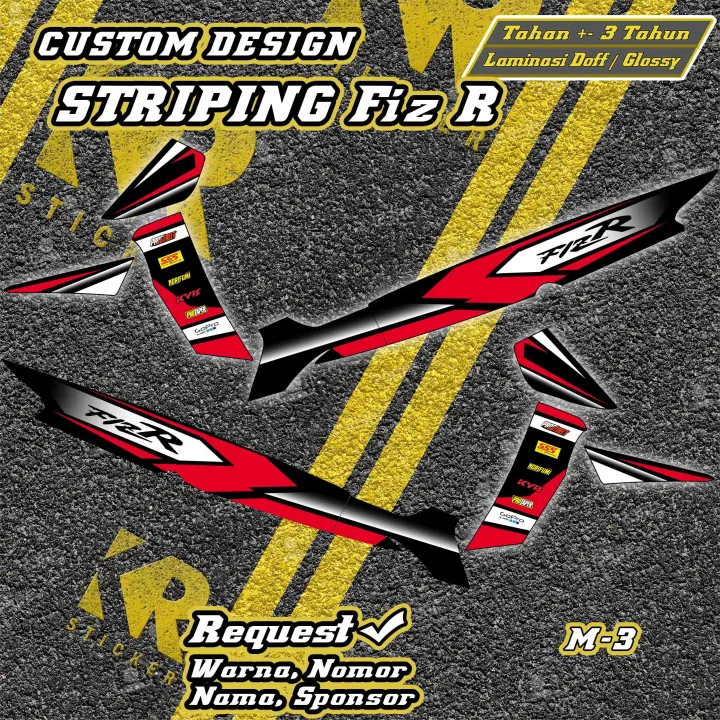 Sticker Striping Fiz R / Poswan Custom Desain Stiker Fiz R | stiker lis ...