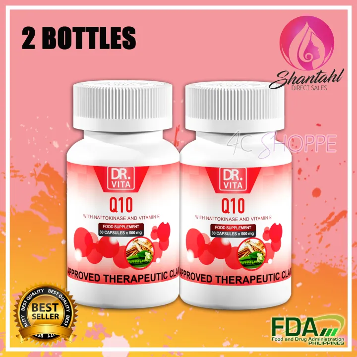 DR VITA Q10 WITH NATTOKINASE AND VITAMIN E (HEART SUPPLEMENT) 2 BOTTLES | Lazada PH