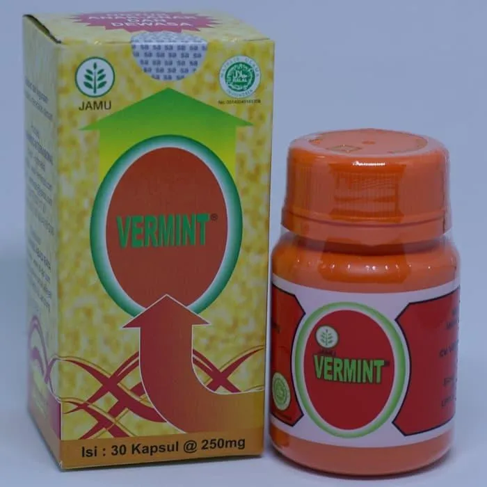 Ekstrak cacing obat Vermint / vermin u/ tipes / typus 30 kapsul ...