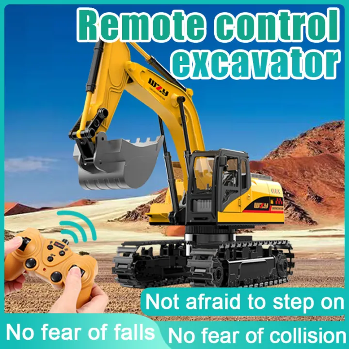 MU Mall Electric Remote Control Excavator Children Excavator Toy Car ...