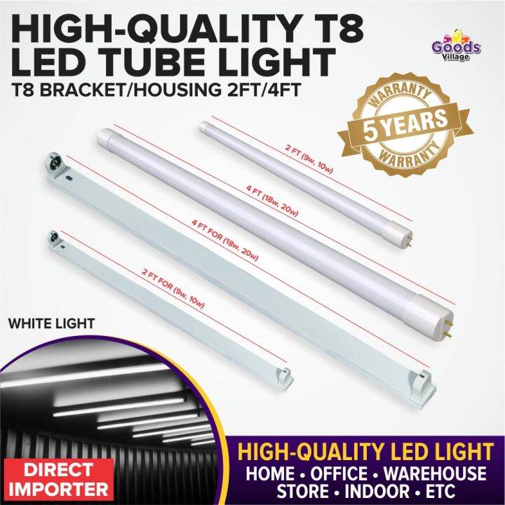 High Quality T8 LED Tube Light 9W-20W White Light & T8 Housing Bracket Fixture 2ft-4ft / Ceiling ...