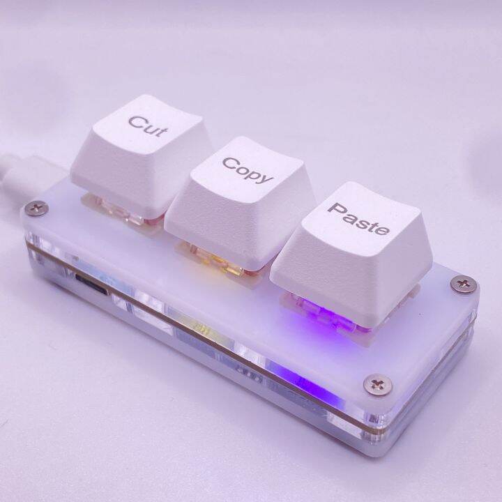 （in stock）Mini 3-Key Cut Copy Paste Ctrl X C V Shortcut RGB Macro OSU ...