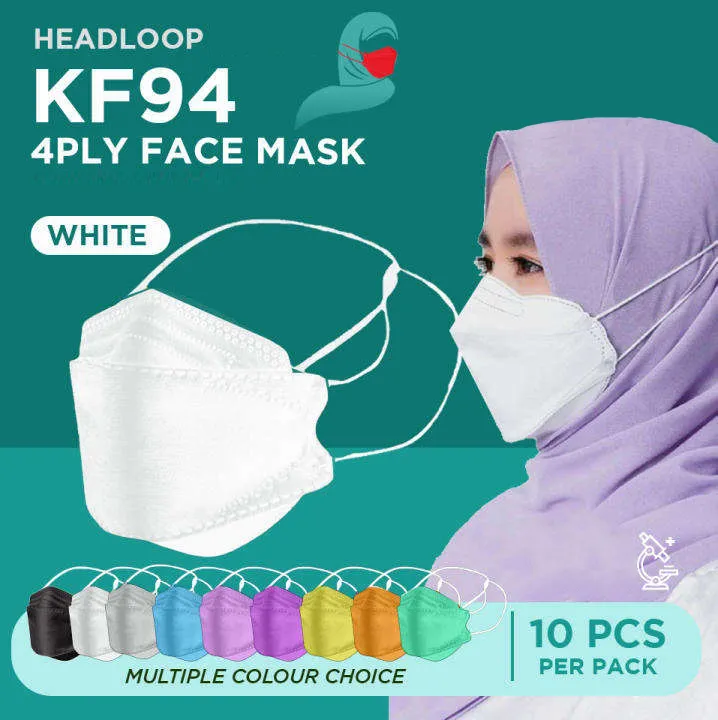 【Fast Ship】KF94 Headloop 10pcs/pack 4ply Mask Headloop SUPMEDI Face ...