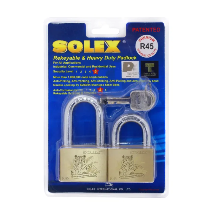 SOLEX กุญแจคล้องปีเสือ Key Alike 2: 1 R45,L45 mm . limited edition ...