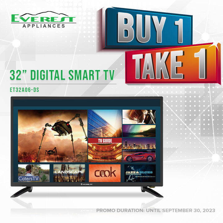 EVEREST [BUY 1 TAKE 1] 32 Inches Smart TV, LCD/LED TV, Android OS, Full ...