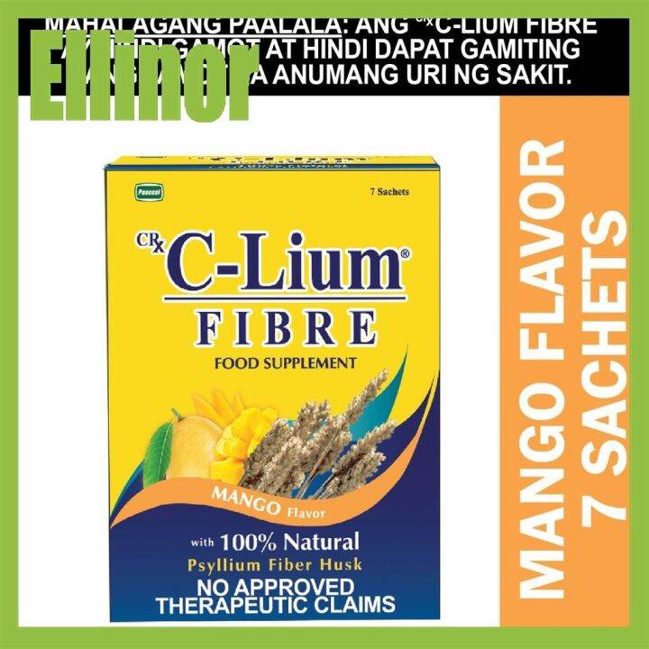Ellinor C-Lium Fibre (Psyllium Fiber) Husk Mango Flavor 7 Sachets ...