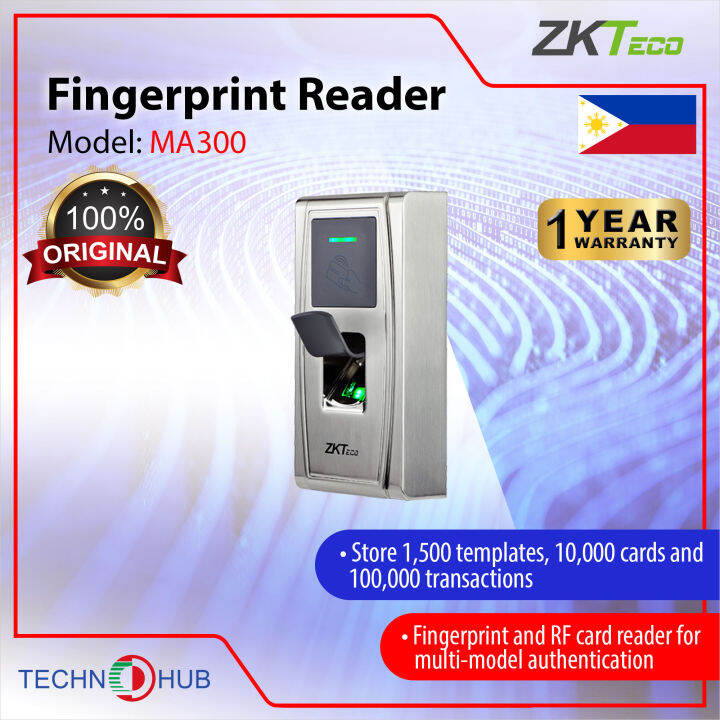 ZKTECO MA300 Biometrics Time & Attendance - Fingerprint Reader with ZK Optical Sensor / Up-to ...