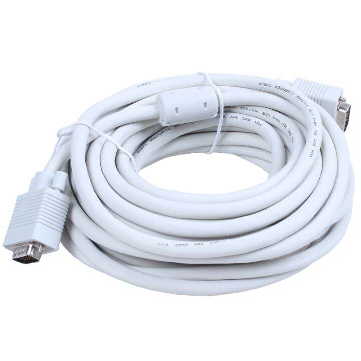 VGA cable, 10 meters, 15 pins, male white | Lazada PH