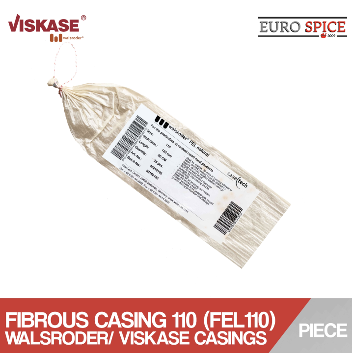 Euro Spice Fibrous Casing FEL110/60 (Viskase) - 5 Pieces per Pack ...