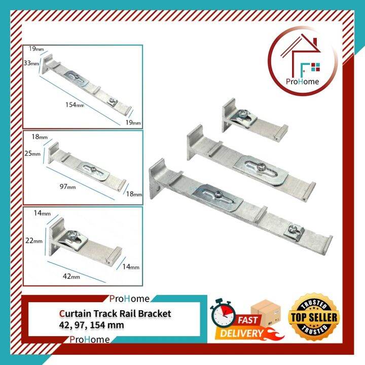 ProHome88 CURTAIN TRACK RAIL BRACKET (SINGLE / DOUBLE / TRIPLE) / DOSO ...