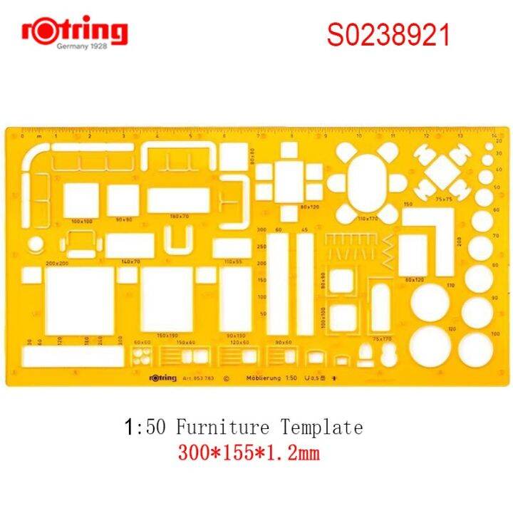 rotring Furniture Template 1:50/1:100 drawing tools ruler | Lazada PH