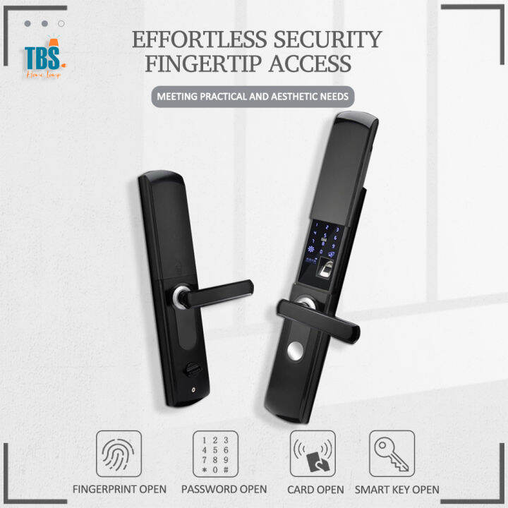 Fingerprint Lock Biometric Automatic Sliding Cover Smart Door Lock Home ...