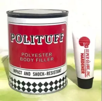 1 GALLON Original Polituff Polyester Body Filler w/ Hardener Quart Size ...