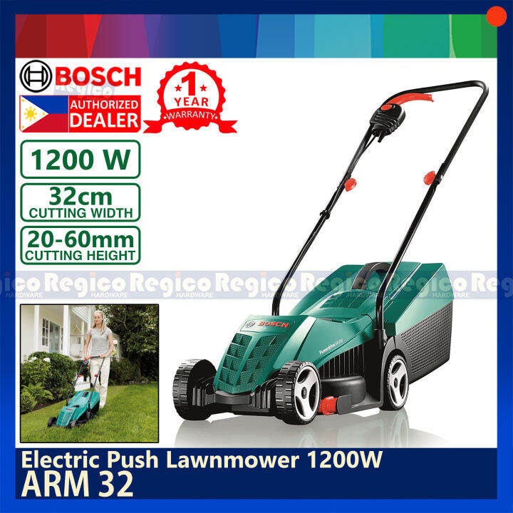 Bosch ARM 32 Electric Push Lawn Mower 1200W Bosch Lawn Garden Regico ...