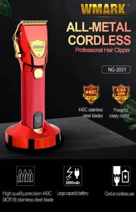 WMARK All Metal Cordless Professional Hair Clipper NG-2031 | Lazada PH