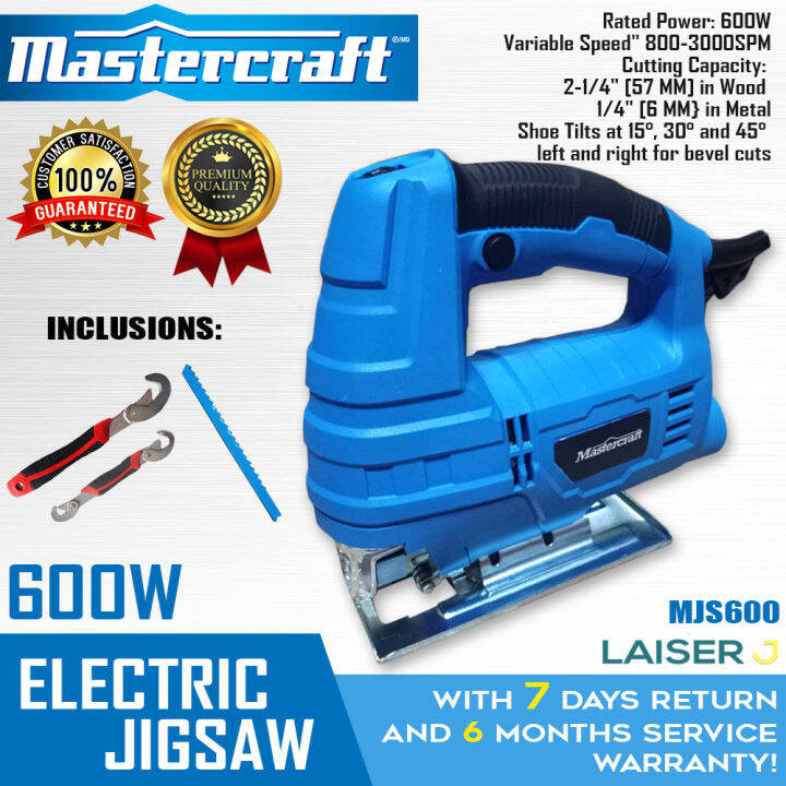 Mastercraft Electric Jigsaw 600W MJS600 + Snap and Grip •100% ORIGINAL ...