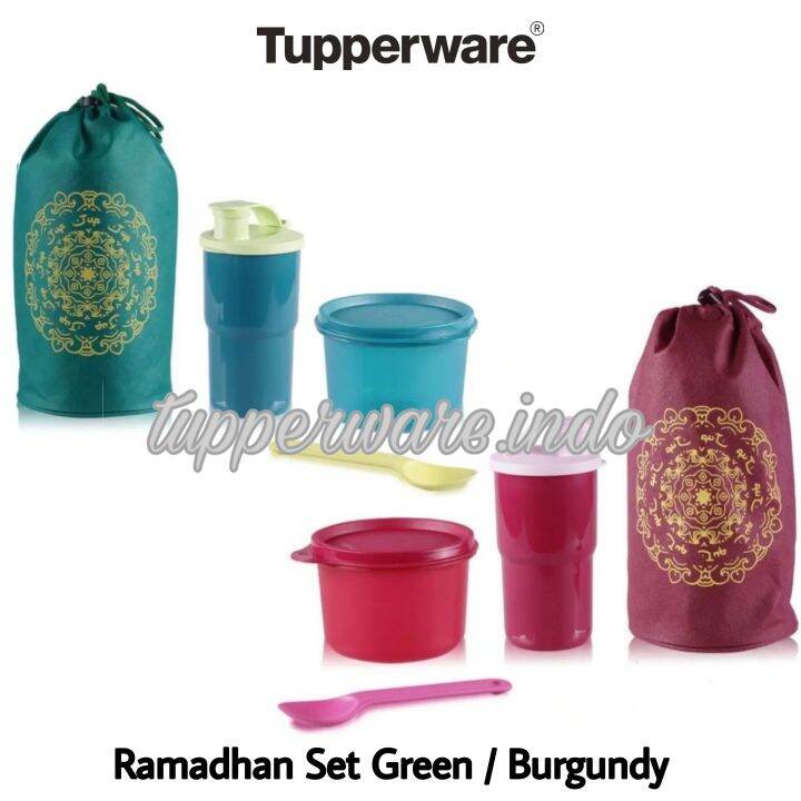 Tupperware Ramadhan Set tempat bekal botol minum handy bowl sendok ...