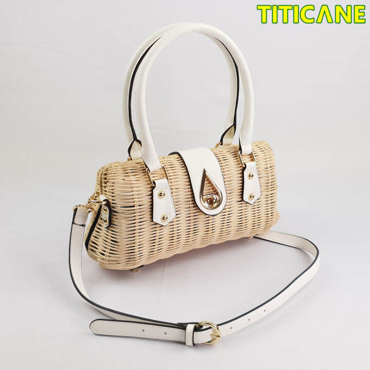 TITICANE White Lily Handicraft Bag [ Rattan / Rotan ] | Lazada