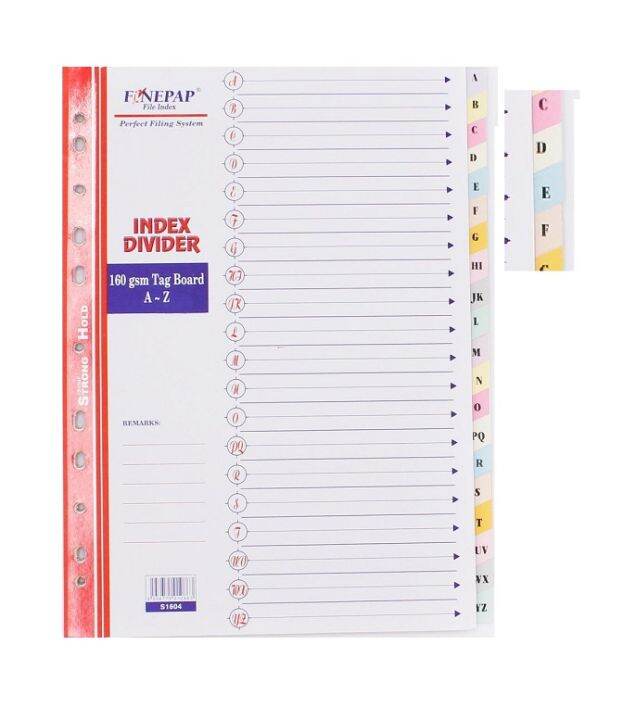 FINEPAP / UNI MONTH INDEX DIVIDER (A-Z) S1604 | Lazada