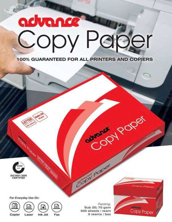 Advance Copy Paper (70 gsm) | Lazada PH