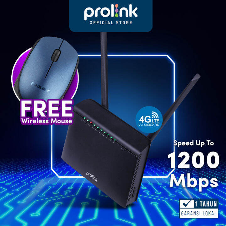 Prolink Modem Router Wifi 4G+ LTE AC1200 WiFi Router l CAT6 300Mbps l ...