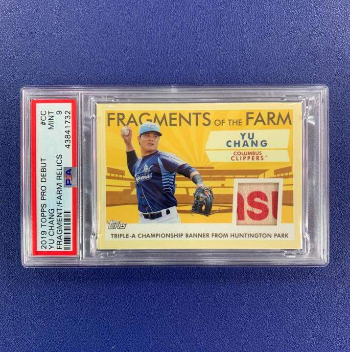 Yu Chang PSA 9 2019 Topps Pro Debut Fragments of the Farm Relics Taiwan ...