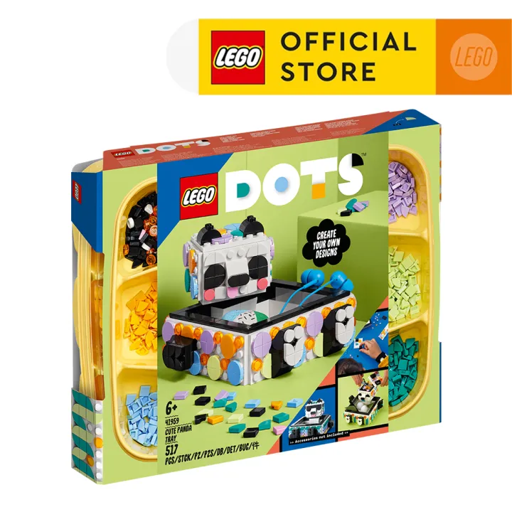 LEGO® DOTS 41959 Cute Panda Tray, Age 6+, Building Blocks, 2022 (517pcs ...