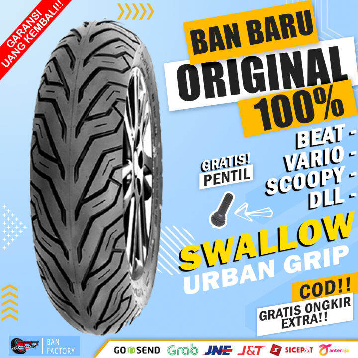 BAN MOTOR MATIC TUBLES SWALLOW RING 14 BAN DEPAN BELAKANG BEAT VARIO SCOOPY BAN SWALLOW URBAN ...
