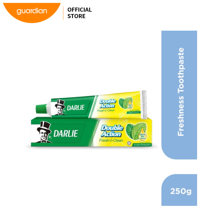 Darlie Double Action Fresh + Clean Toothpaste Original Strong Mint 250g ...