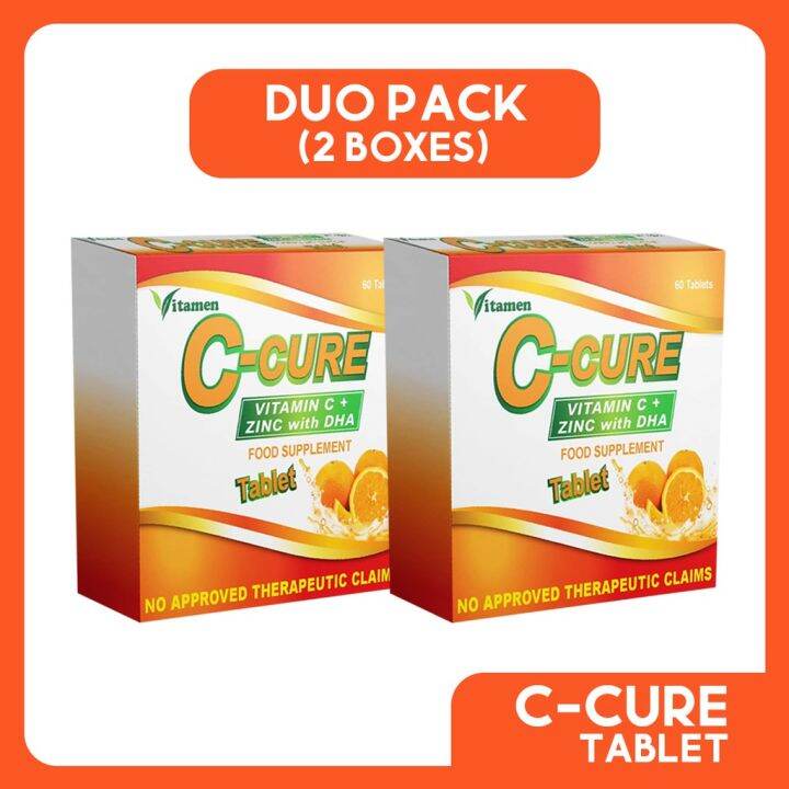 【READY STOCK】 C-CURE Vitamin C With DHA And Zinc Tablets For Teens ...