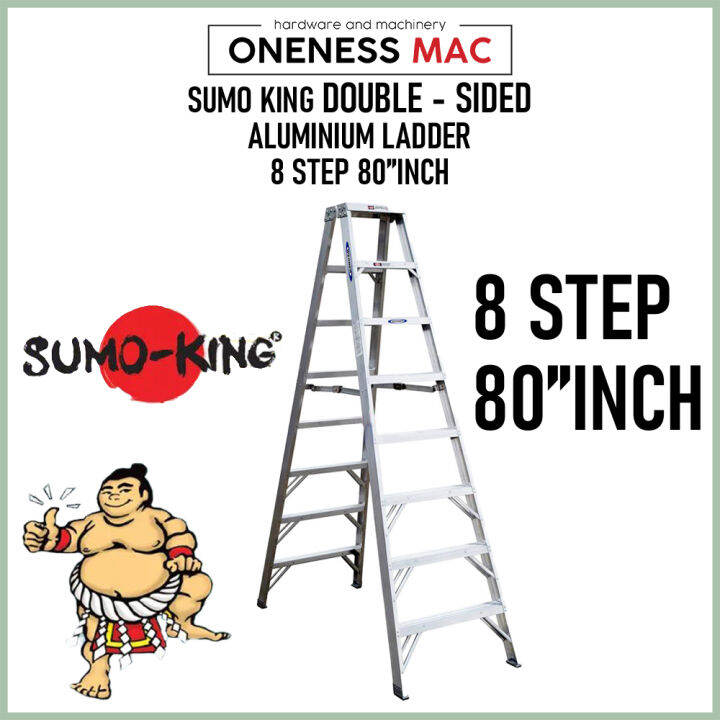 SUMO KING DOUBLE SIDED LADDER 8 STEP 80INCH | Lazada