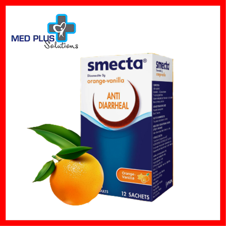 Smecta Anti-Diarrheal Orange Vanilla Flavour 12 sachets (EXP:1/2026 ...