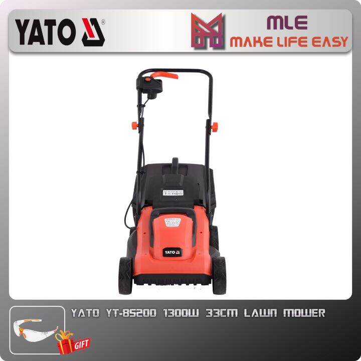YATO EUROPE BRAND YT-85200 1300W 33CM LAWN MOWER FOC SAFETY GOOGLES ...