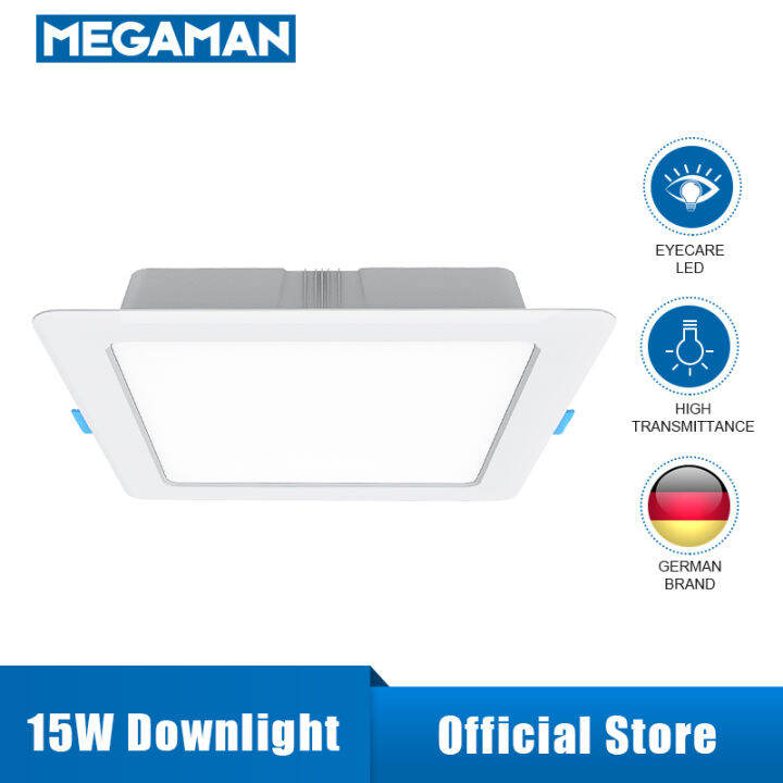 Megaman LED Downlight 6" S150 15W CLSV1 DL Slim Square Ceiling Lamp Cover Panel Light Home ...