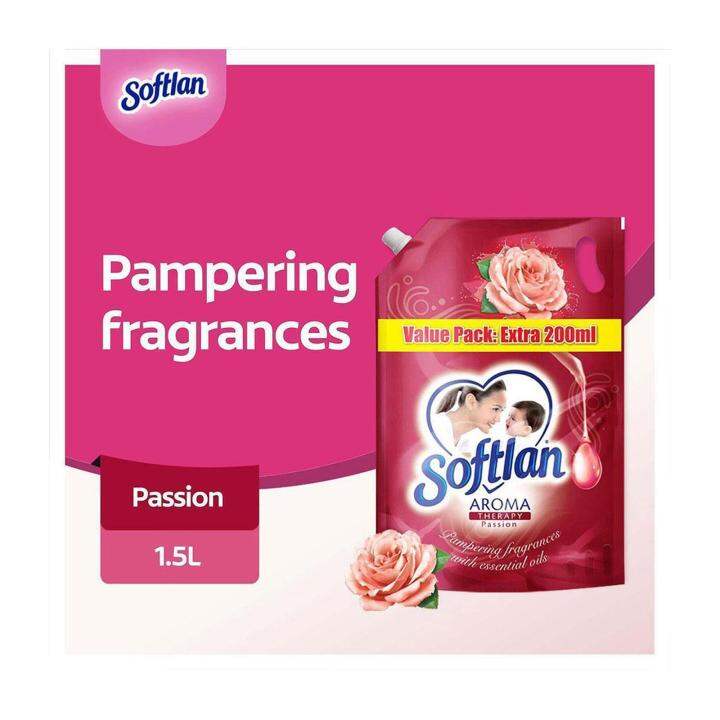 Softlan Aroma Therapy Passion (Red) Fabric Softener 1.5L Refill ...