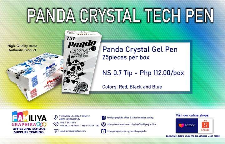 Ballpen Panda Crystal 25's | Lazada PH