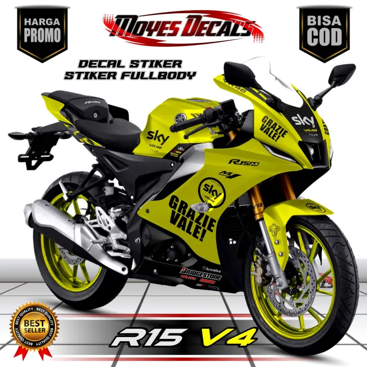 COD Decal stiker striping r15 v4 Grazie Vale stiker motor r15 v4 stiker ...
