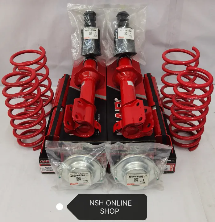 GAB Super R Absorber (Heavy Duty) Front & Rear+Sport Spring+Absorber ...