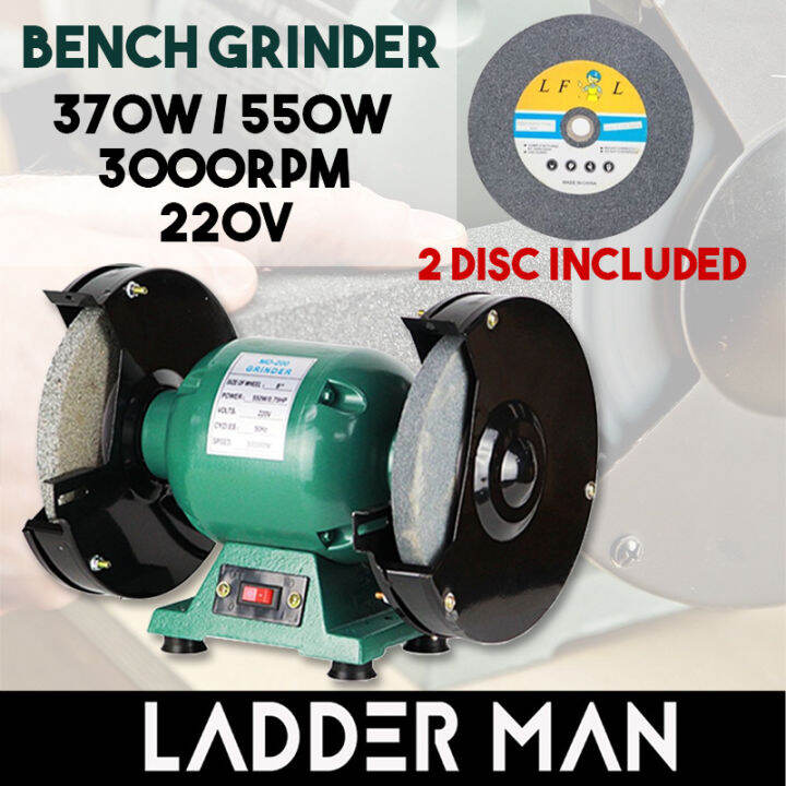 MD150 / MD200 Bench Grinder Set Tool 550W / 370W Desk Abrasive Wheel ...