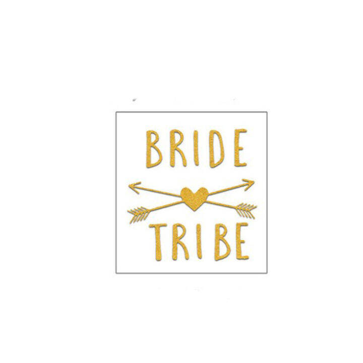 [In stock] Bachelor Party Bronzing Rose Gold Tattoo Sticker team bride ...