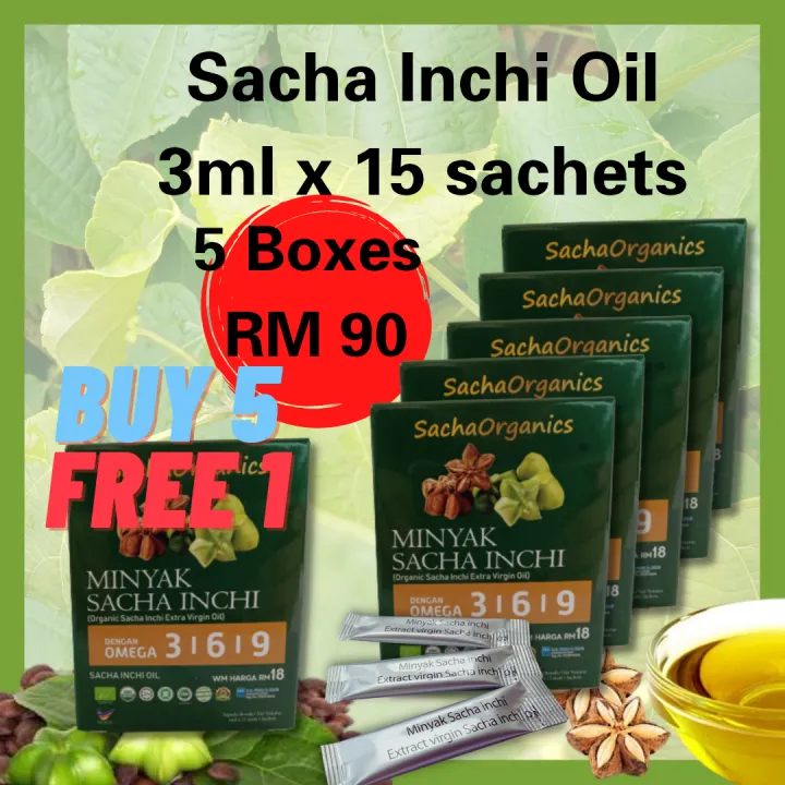 Sacha Inchi Oil Minyak Sacha Inchi 印加果油 3ml x15 sachets 5 boxes | Lazada