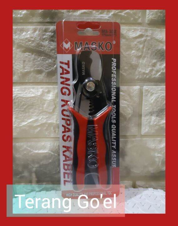 MASKO TANG KUPAS KABEL / POTONG MERAH 302 CUTTER PLIER KABEL WIRE ...