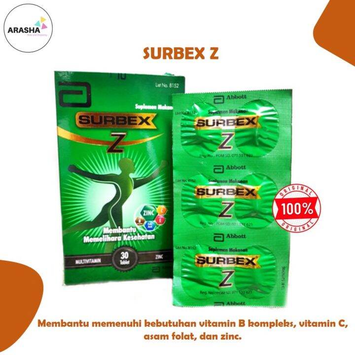 SURBEX Z Multivitamin Multivitamin Tubuh Perstrip - Menjaga Kesehatan ...